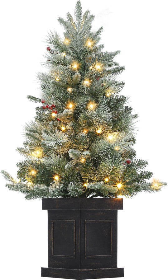 Artificial Christmas Tree GarveeHome 3 Ft Pre-Lit | 78 LED Lights With ...