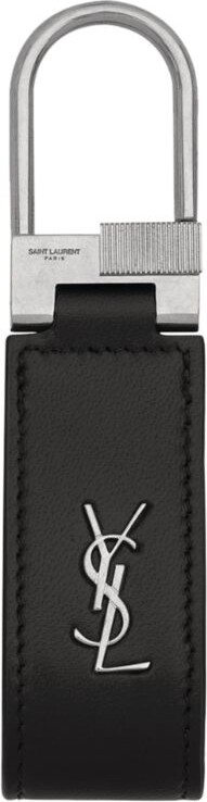 Saint Laurent Leather Monogram Keychain - ShopStyle