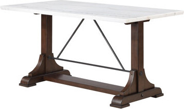 Lark Manor 66-inch Marble Top Counter Height Dining Table White - ShopStyle