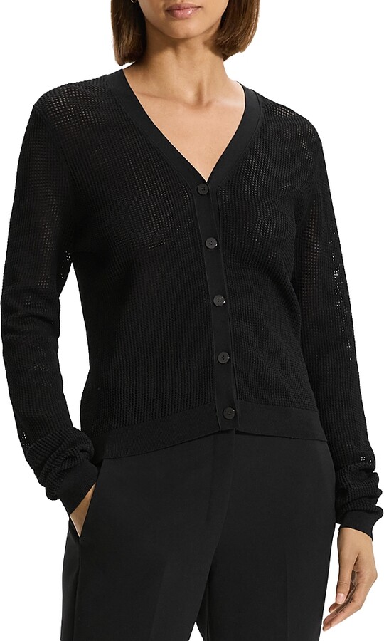 Theory Pointelle Cardigan - ShopStyle