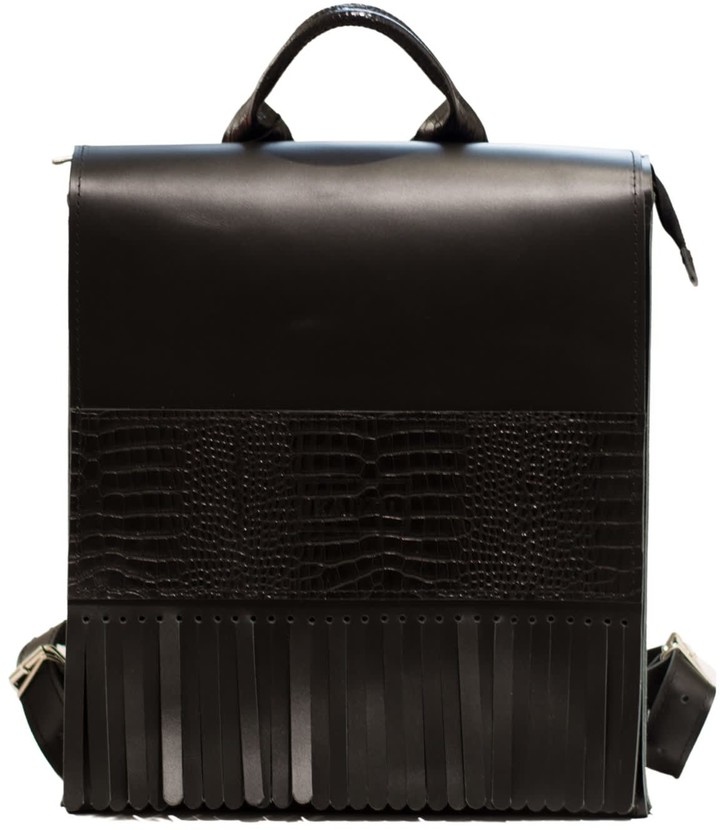 Kartu Studio Natural Leather Backpack Verbena - Black Reptile Details ...