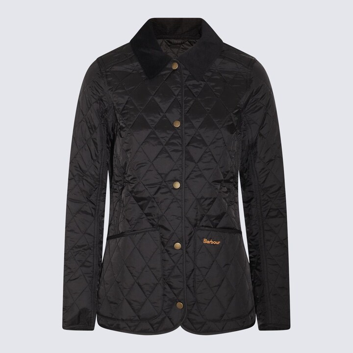 Barbour Black Quilted Down Jacket - ShopStyle