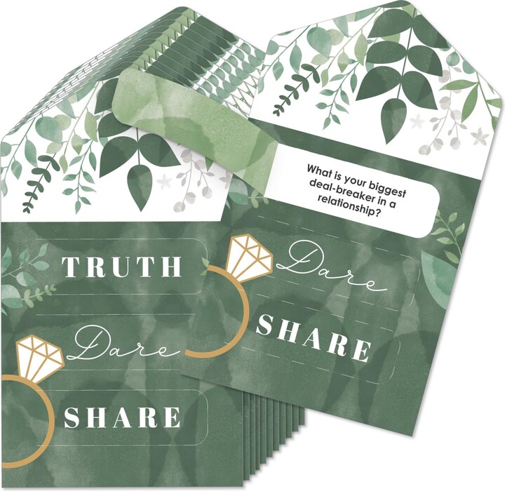 Big Dot Of Happiness Boho Botanical Bride - Bridal Shower Game - Truth ...