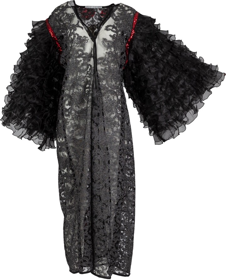 Harlow Loves Daisy Genevieve - Goddess Robe In Black Silvery Lace With ...