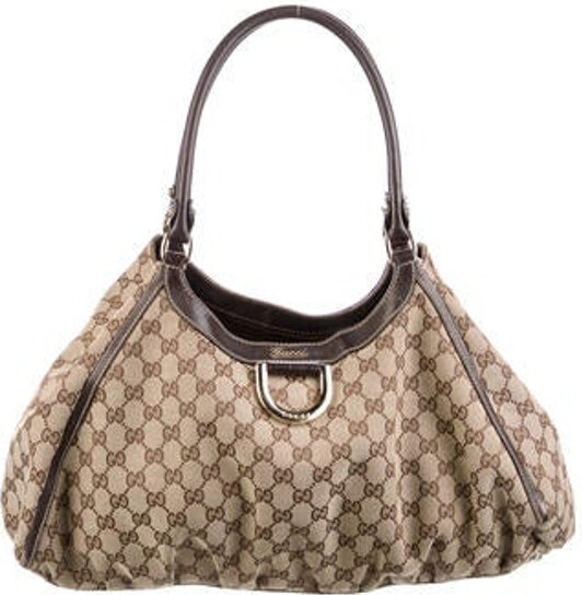 Gucci Large GG Canvas D Ring Shoulder Bag - ShopStyle