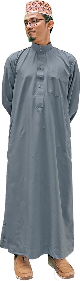 Desert Dress Bilal Men Muslim Thobe Luxury Authentic- Saudi Arab Jubba ...