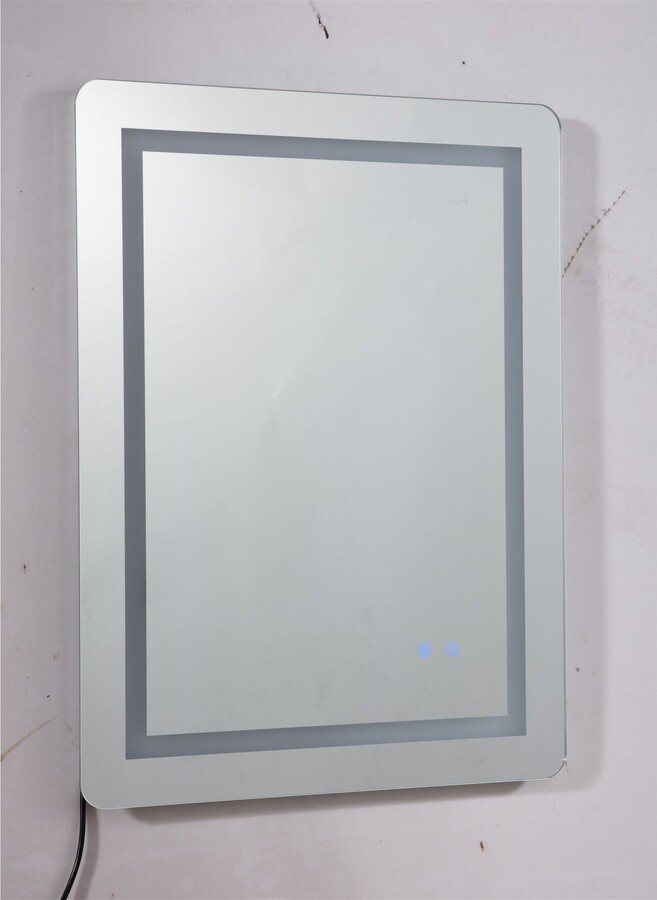 TONWIN Anti-fog Dimmable Touch Button LED Bathroom Mirror Make up ...