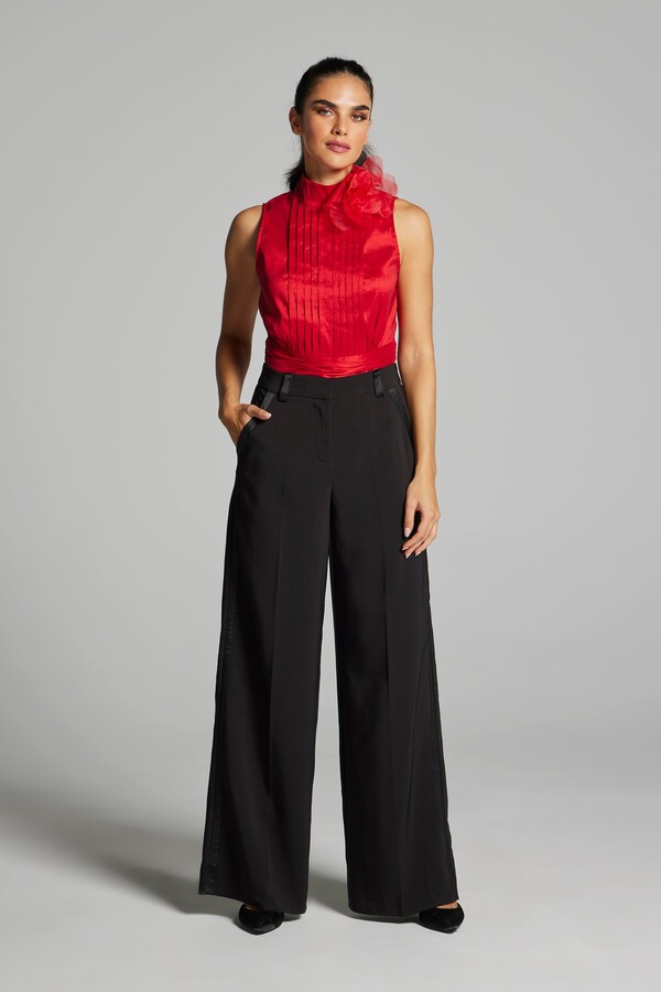 Gabrielle Union Wide Leg Pant with Side Stripe - ShopStyle