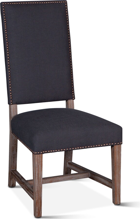 World Interiors Dani High Back Formal Dining Chair in Charcoal - Set of ...