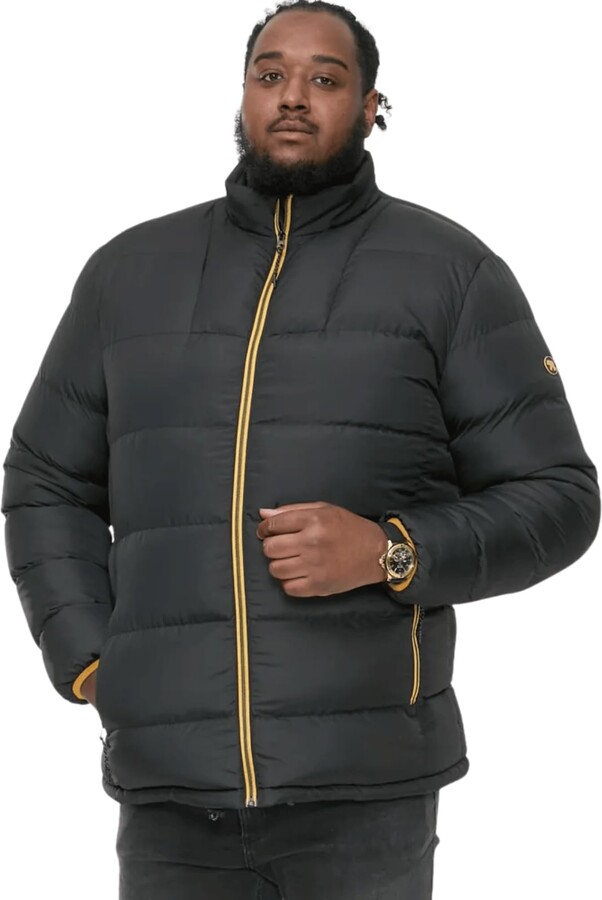 D555 Puffer Jacket For Men With Binding On And Cuffs Zipped Callar in ...