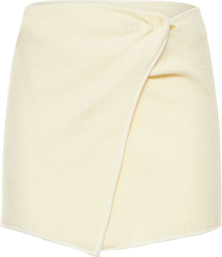 Jacquemus La Jupe Bagnu cotton wrap mini skirt - ShopStyle