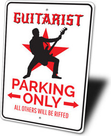 Lizton Sign Shop, Inc Guitarist Parking Aluminum Sign - ShopStyle Decor