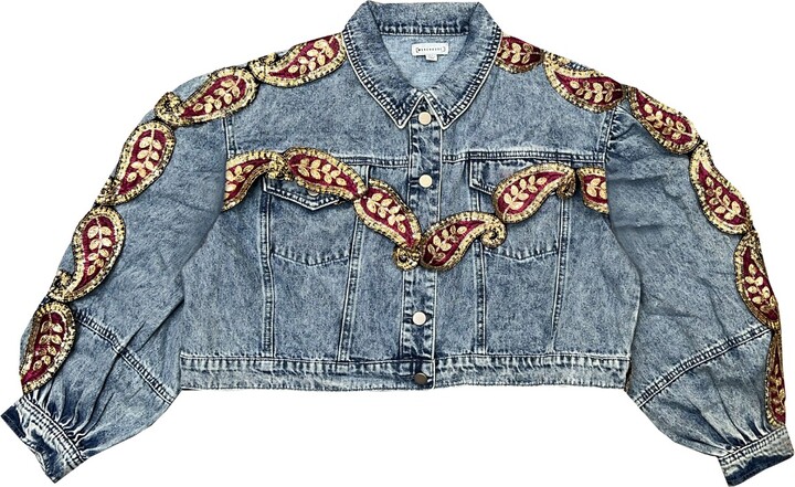 Quillattire - Blue Denim Sequin Jacket - ShopStyle