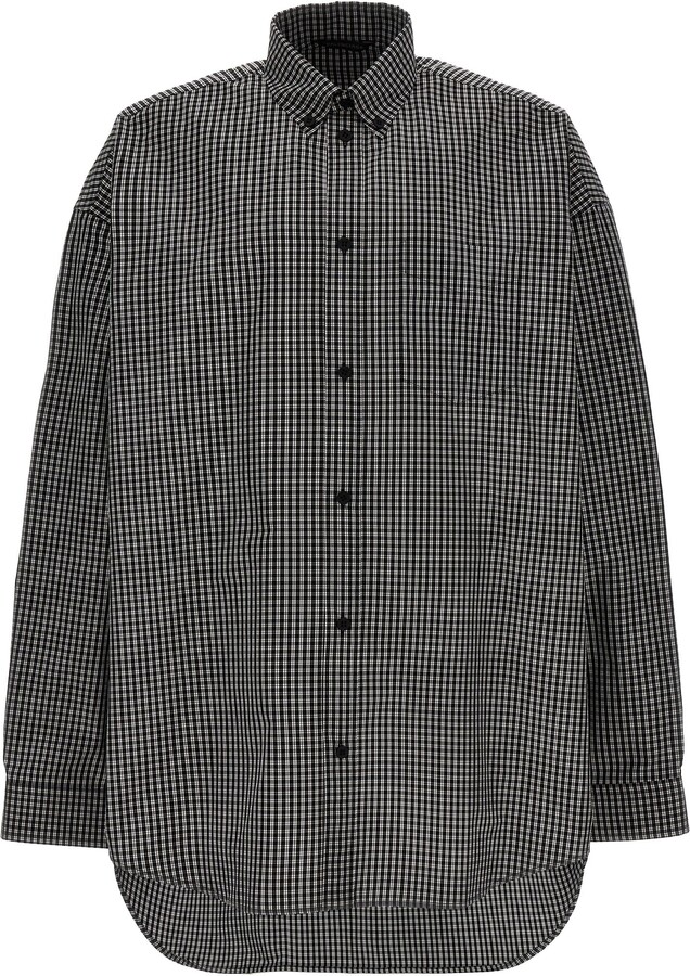 Balenciaga Check Print Shirt - ShopStyle