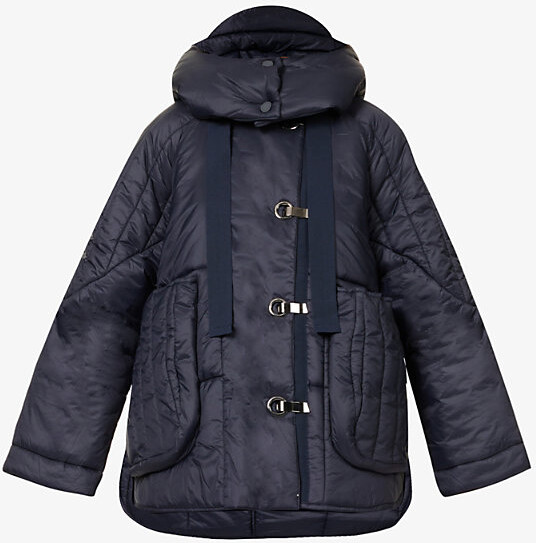 Barbour X Roksanda Womens Midnight Ynes Oversized Shell Jacket - ShopStyle
