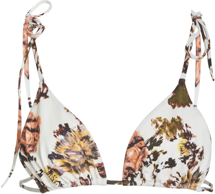 Ulla Johnson Women's Maya Floral-Printed String Bikini Top - Multi ...