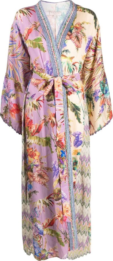 Anjuna Lilly floral-print robe coat - ShopStyle