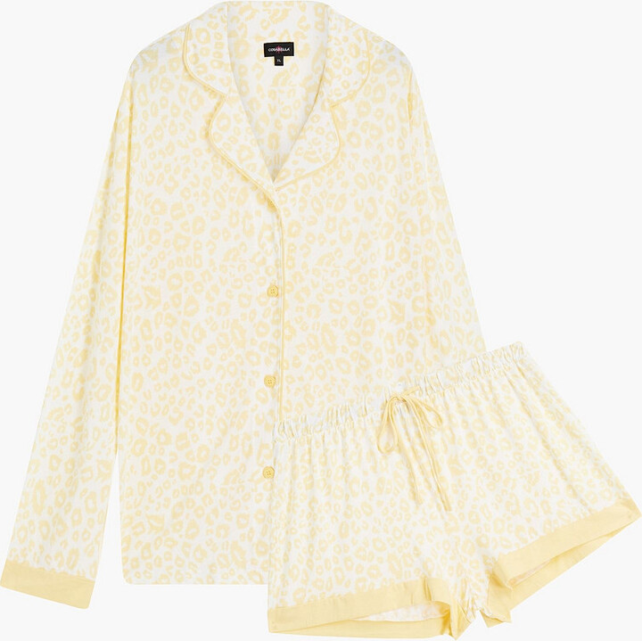 Cosabella Leopard-print Pima cotton and modal-blend jersey pajama set ...