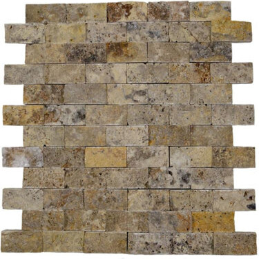 Tile & Mosaic Depot 1" x 2" Travertine Brick Joint Mosaic Wall & Floor ...