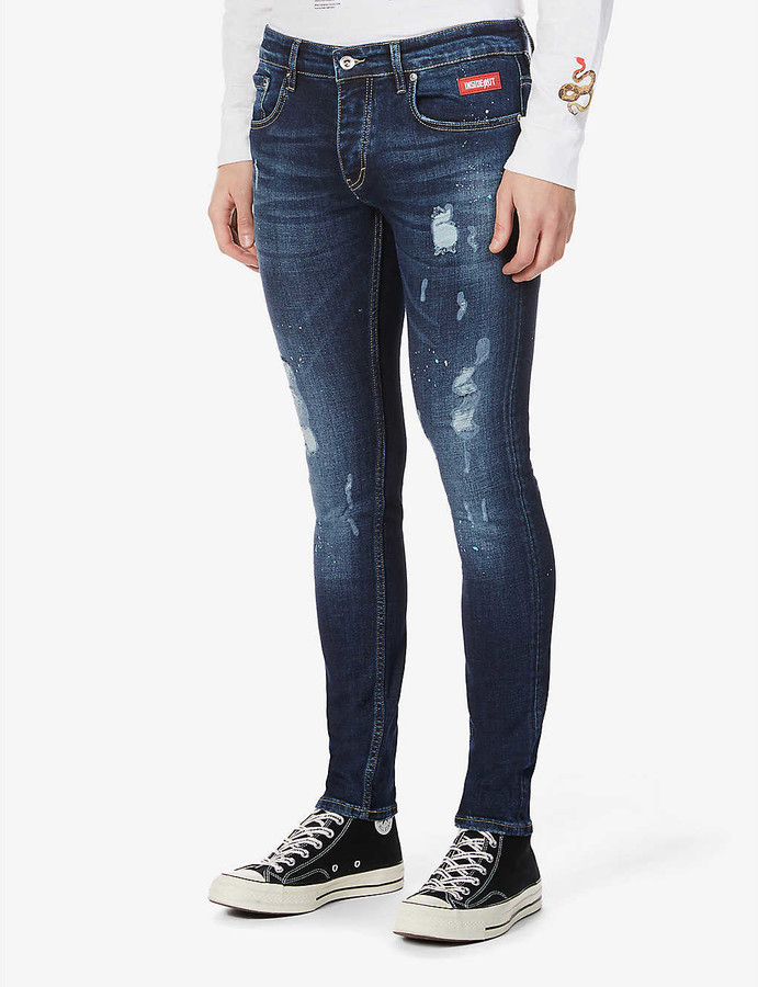 INSIDE OUT DENIM Paint Splash V.2 slim-fit jeans - ShopStyle