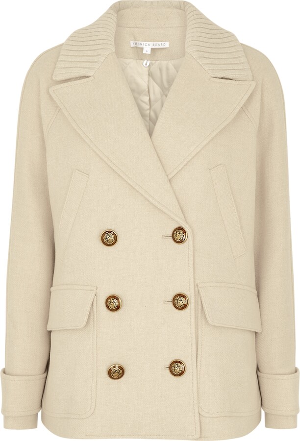 Veronica Beard Shirin Dickey Double-breasted Wool-blend Coat - ShopStyle