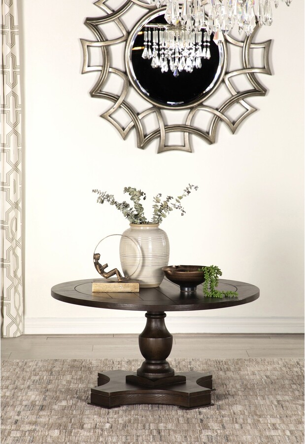 Coaster Furniture Morello Coffee Round Coffee Table with Pedestal Base ...