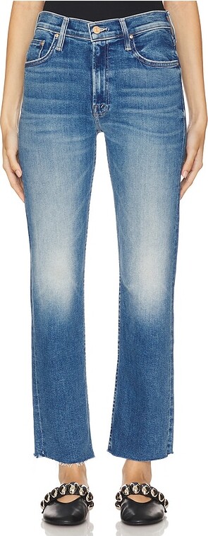 Mother The Mid Rise Rider Flood Fray - ShopStyle Jeans