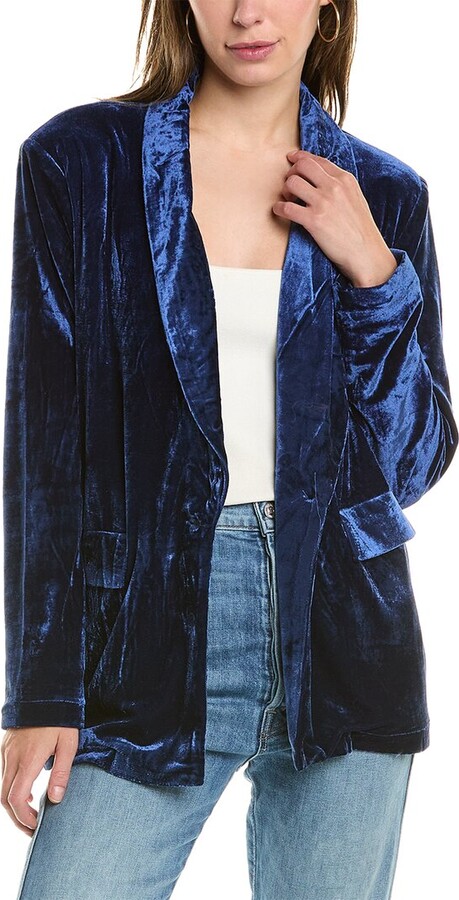Vintage Havana Oversized Velvet Blazer - ShopStyle
