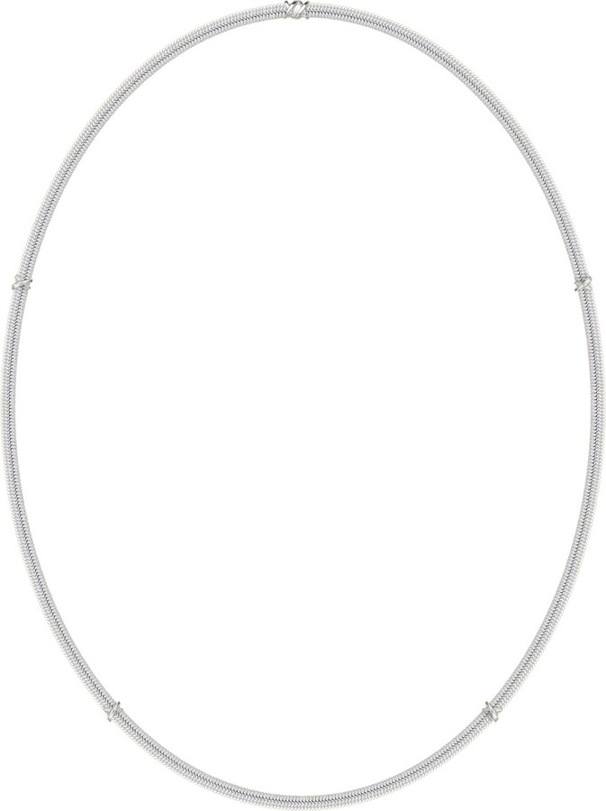 Me30 Silver Minimalism Boa Snake Long Chain Necklace - ShopStyle