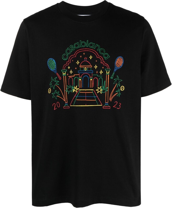 Casablanca Black Rainbow Crayon Temple T-Shirt - ShopStyle