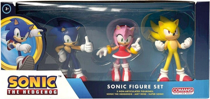 Sonic the Hedgehog Gift Box Set 3 Figurines (Sonic, Amy and Super Sonic ...
