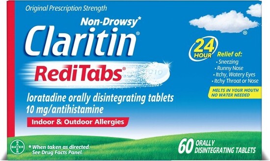 Claritin Allergy Relief 24 Hour Non-Drowsy Loratadine RediTab ...