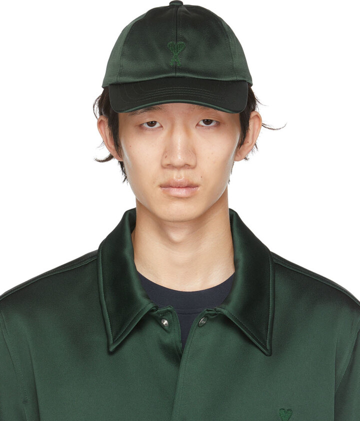 AMI Paris SSENSE Exclusive Green Ami de Cœur Cap - ShopStyle Hats