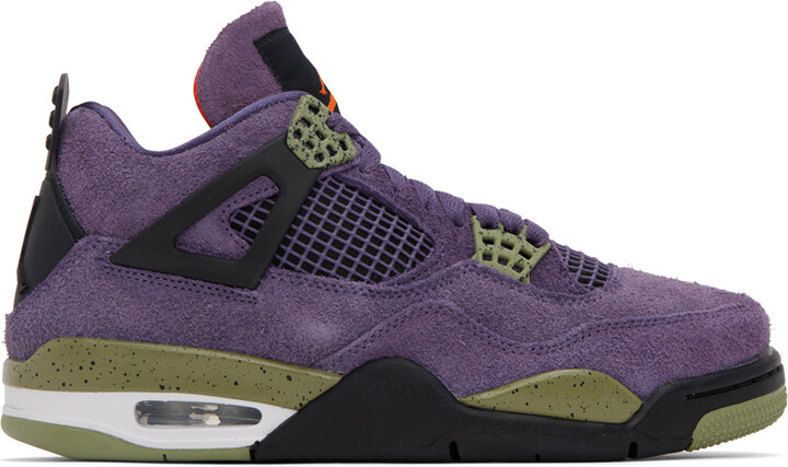 Nike Jordan Purple Air Jordan 4 Retro Sneakers - ShopStyle