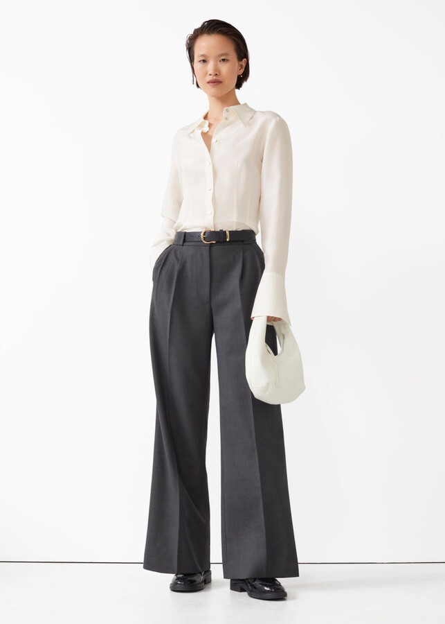 And other stories Relaxed Press Crease Trousers - ShopStyle