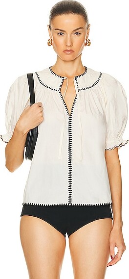 Ulla Johnson Ruby Top in Ivory - ShopStyle