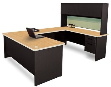 Marvel Office Furniture Pronto Executive Desk with Flipper Door Unit ...