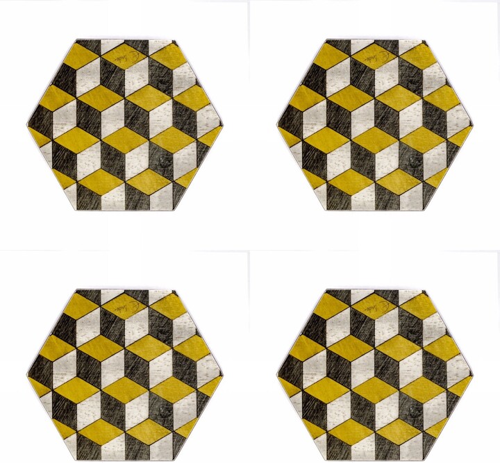 E. Inder Designs Teapot Stand And Coasters Set In Mid Century Modern ...