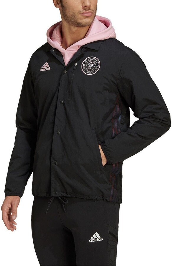 adidas Men's Black Inter Miami CF Anthem Full-Snap Jacket - ShopStyle