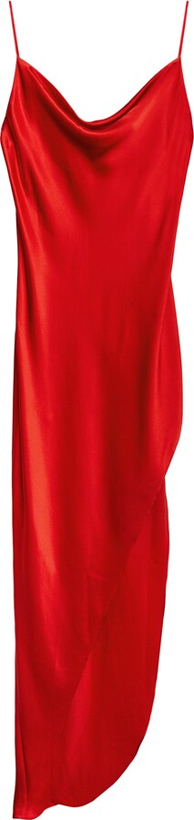 Fleur Du Mal Cowl Neck Slip Dress with High Slit - ShopStyle