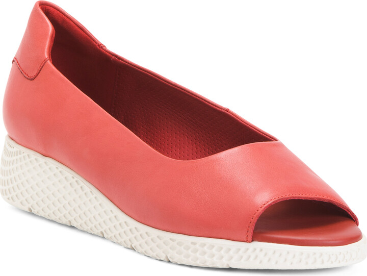 Saydo Made In Portugal Leather Open Toe Ballerinas - ShopStyle Sandals