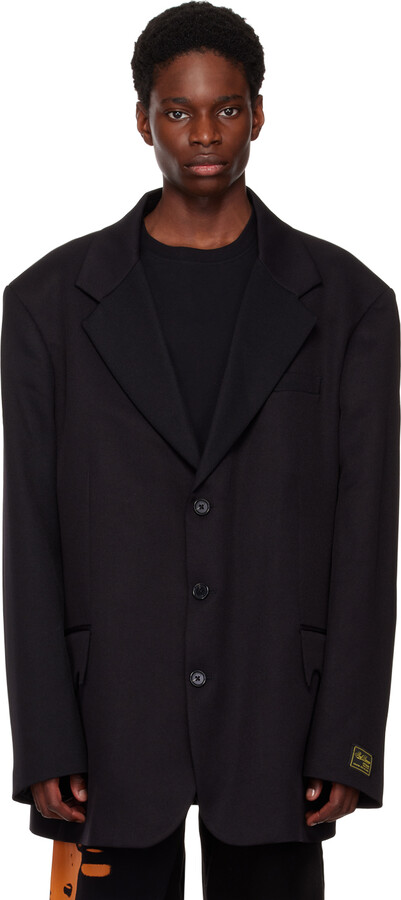 Raf Simons Black Oversized Blazer - ShopStyle