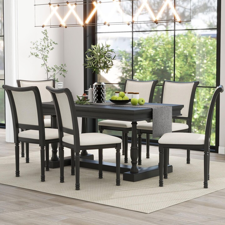Yehha Dinner 7 Piece Solid Wood Table - ShopStyle Home Office