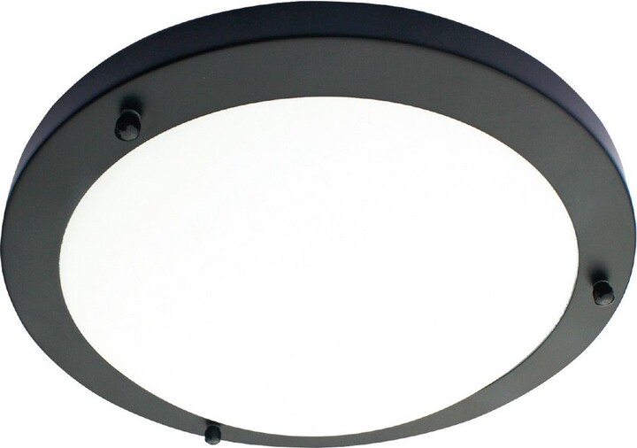 Netlighting Delphi 4000k LED Bathroom 12W Ceiling Light Matt Black IP44 ...