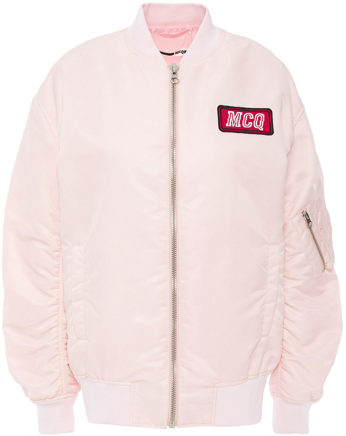 McQ Appliqued Shell Bomber Jacket - ShopStyle