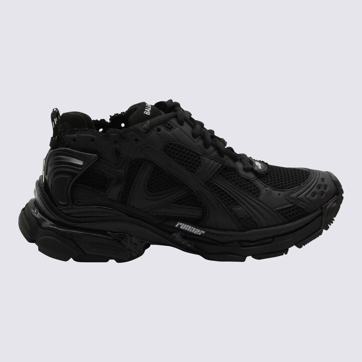 Balenciaga Black Tech Runner Sneakers - ShopStyle