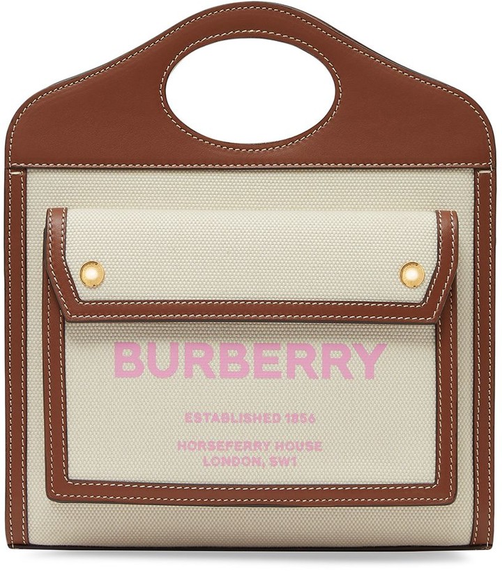 Burberry Two-Tone Pocket Bag - ShopStyle