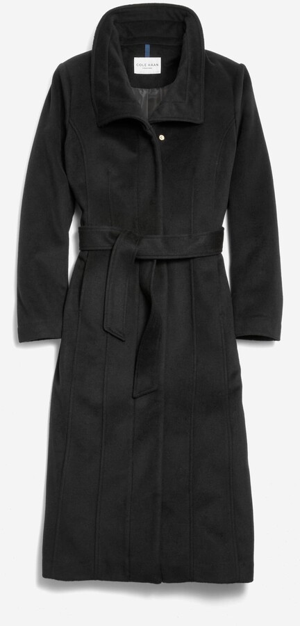 Cole Haan Women's Slick Wool Long Coat - ShopStyle