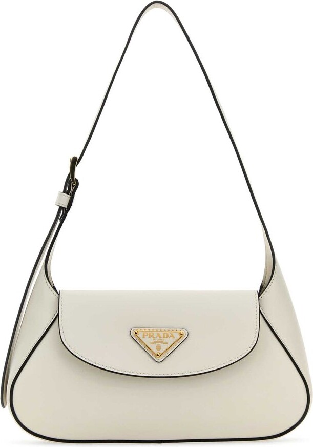 Prada Logo Plaque Shoulder Bag - ShopStyle