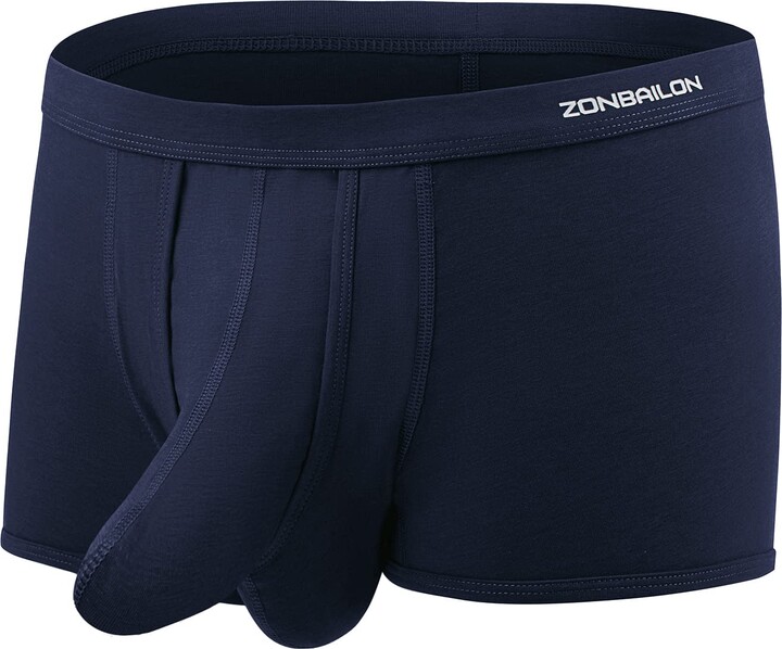 BIATWOWR Men's Underwear Separated Pouch Elephant Boxer Trunks ...